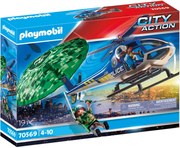 Stavebnice playmobil 70569 policejní vrtulník: pronásledování padáku