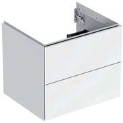 Geberit ONE - Umyvadlová skříňka 59x50x47 cm, 2 zásuvky, lesklá bílá 505.261.00.1