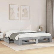 Rám postele bez matrace Grey Sonoma 180x200cm kompozitní dřevo 3295455