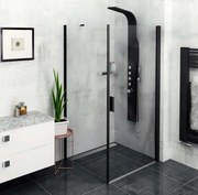 Polysan Zoom Black - Sprchový kout 90x80 cm, L/P varianta, Antidrop, čiré sklo/matná černá ZL1290BZL3280B