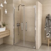 Dvoukřídlé sprchové dveře HANS II pro instalaci do niky 120 cm Brillant Sklo TRANSPARENT 200 cm HA 2B2 12020 VPE