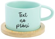 TEXT NA PŘÁNÍ - mint keramický hrníček Makronka 200 ml