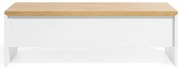 Konferenční stolek v dekoru dubu v bílo-přírodní barvě 60x110 cm Abilen – Kave Home