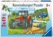 Ravensburger puzzle zemědělské stroje 3x49 dílků
