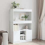 Skříň highboard bílá 92 x 33 x 140 cm kompozitní dřevo