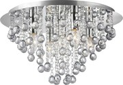Toolight Toolight, Křišťálová stropní lampa APP514-5C 5xE14, chromová, OSW-00071