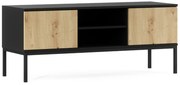 TV stolek LANZZI 120x40 cm, černá/dub artisan