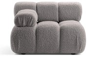 Světle šedý modul pohovky z textilie bouclé (levý roh) Bellis – Micadoni Home