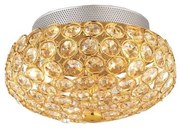 Ideal Lux - LED Křišťálové stropní svítidlo KING 3xG9/3W/230V pr. 25,5 cm zlatá