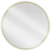 Mexen Loft kulaté koupelnové zrcadlo 80 cm, zlatý rám - 9850-080-080-000-50