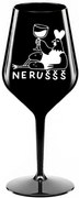 NERUŠŠŠ - černá nerozbitná sklenice na víno 470 ml