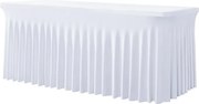 Elastický potah SKIRTING na skládací stůl 152x76 cm Barva ubrusu: BÍLÁ / WHITE