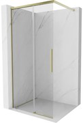 Mexen Rox Sprchová stěna Walk-in 70 x 200 cm, průhledná 8 mm, zlatá - 8C2-070-003-50-00