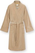 Pip Studio Naomi Kimono Velvet Little Sumo Stripe, pískové (Bavlněné sametové kimono)