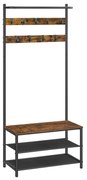 Předsíňový věšák Houseland Bellano hnědý/černý