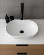 Erga Della, umyvadlo na desku 475x340x140 mm, bílá lesklá, ERG-V03-DELLA48-WH