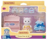 Set figurek a příslušenství sylvanian families šaty a ozdoby pro princezny s kotětem