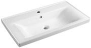 Aqualine Keramika - Umyvadlo Sava 80x46 cm, s 1 otvorem pro baterii, bílá 2080