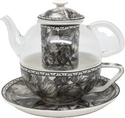 Elegantní porcelánový set Tea for One čajová konvice šálek podšálek kpl