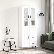 Skříň highboard bílá 69,5 x 34 x 180 cm kompozitní dřevo