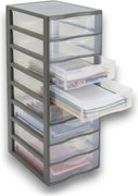 SUNDIS Úložný box s 8 zásuvkami, antracit, OFFICEMIX A4 8A