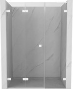 Mexen Lunar-F, L skládací levé sprchové dveře 110 cm, 8mm čiré sklo, bílý profil, 836SL-110-050-20-00-L