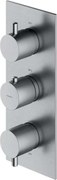 OMNIRES Y - Termostatická baterie pod omítku, pro 3 spotřebiče, kartáčovaný nikl Y1238-KRONI