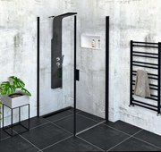 Polysan Zoom Black - Sprchový kout 80x100 cm, L/P varianta, Antidrop, čiré sklo/matná černá ZL1280BZL3210B