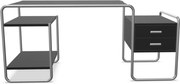 Thonet designové pracovní stoly S 285 (2 Shelves, 1 Small Corpus)