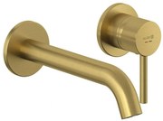 Kludi Bozz - Umyvadlová baterie pod omítku, 2-otvorová instalace, kartáčované zlato 38245N076
