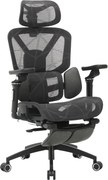 Ergonomická kancelářská židle STORM - tmavě šedá síťovina / nosnost 150 kg