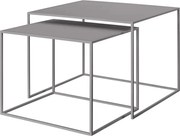 Šedé kovové konferenční stolky v sadě 2 ks 50x60 cm Fera – Blomus