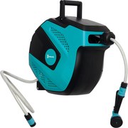 DURHAND Nástěnný vodní naviják s otočným mechanismem 180° a multi-spray pistolí s ochranou proti mrazu -5–45 °C Plast Zelená + Černá 15 m | Aosom