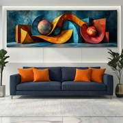 Obraz na plátně - Morseovy koule FeelHappy.cz Velikost obrazu (šířka x výška): 120 x 40 cm