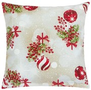 Bellatex Povláček Vánoce Koule a cesmína rozměr 45x45 cm