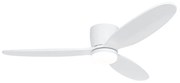 Chytrý stropní ventilátor bílý 132 cm vč. LED CCT s dálkovým ovládáním - Sofio
