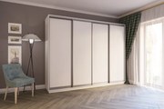 Šatní skříň STIGMA 280 × 240 cm bílá