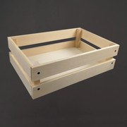 AMADEA Dřevěná skládací bedýnka z masivního dřeva, 40x27x12 cm, zvýšená nosnost