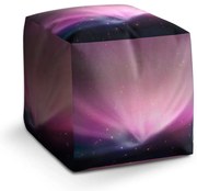 Sablio Taburet Cube Fialová záře - 40x40x40 cm