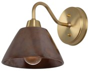 Keramická nástěnná lampa MILO Copper/měděná barva/mosaz