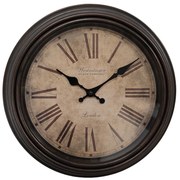 Hnědé nástěnné hodiny v retro stylu – Ø 29*5 cm