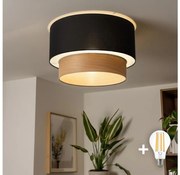 Brilagi - LED Přisazený lustr CERIA 1xE27/40W/230V pr. 50 cm černá/béžová