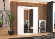 ADRK Furniture Skříň posuvná se zrcadlem INESS 150