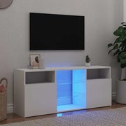 TV skříňka s LED osvětlením bílá 120 x 30 x 50 cm