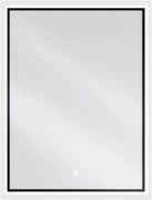 Mexen Erma koupelnové zrcadlo s osvětlením 60 x 80 cm, LED 6000K, antifog, černý rám - 9814-060-080-611-70