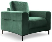 Tmavě zelené manšestrové křeslo Lofty Lilly – Miuform