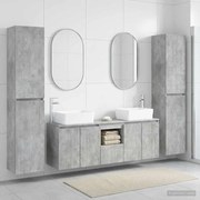 Sada koupelnového nábytku 5 ks Betonově šedá 33 x 34,5 x 160 cm 3406036
