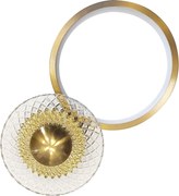 Toolight Toolight, LED nástěnné svítidlo 12W, 3000K, 500lm, LHJ071-W, zlatá matná, OSW-50054