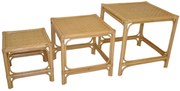 Axin Trading Set 3 kusů ratanových stolků 119151