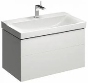 Geberit Xeno 2 - Skříňka pod umyvadlo 90 cm, zásuvka s LED svítidlem, lesklá bílá 500.509.01.1